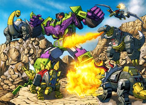 Dinobots Vs Devastator Print Unreal Books