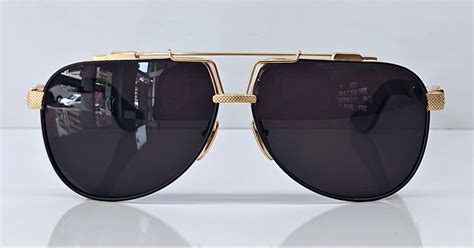 Chrome Hearts Blade Hummer Iii Orb Matte Gold Plated Sunglasses In