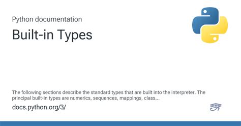 Built In Types — Python 3137 Documentation