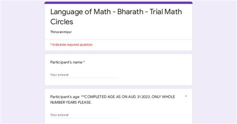 Language Of Math Bharath Trial Math Circles Rajappa Tadepalli