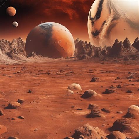 Premium Ai Image Space Sun And Moon And Galaxy