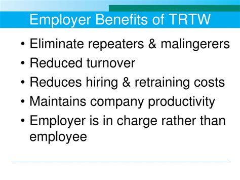 Ppt Transitional Return To Work Powerpoint Presentation Free