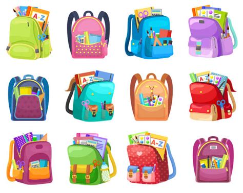 Overstuffed Backpack Clip Art