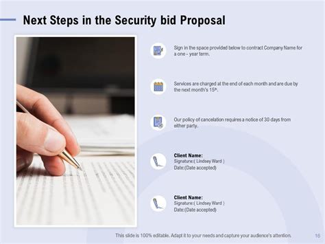 Security Bid Proposal Powerpoint Presentation Slides Powerpoint Slide Presentation Sample