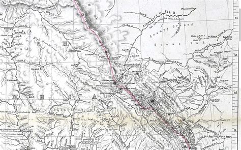 John Arrowsmiths Map 1859 Spiral Road — Vicinity Of Mount Robson