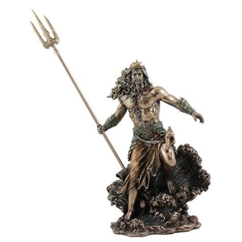 Poseidon Greek Veronese Bronze Statue Etsy