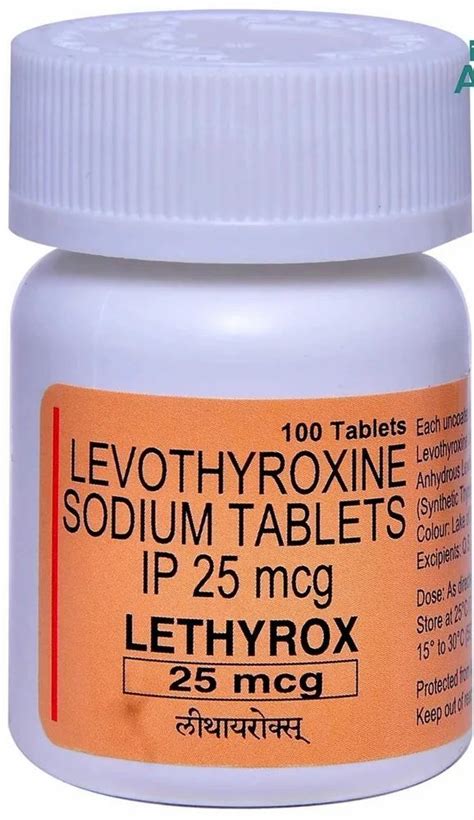 25mcg Lethyrox Levothyroxine Sodium Tablets Ip At ₹ 655 Bottle