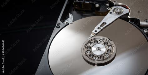 Internal Parts Of The Hard Drive Hdd Computer Memory Modern
