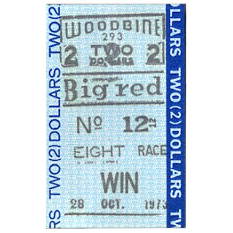 Pari Mutuel Tickets