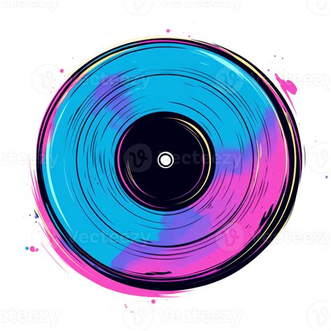 Abstract Colorful Vinyl Record Design Art 55659755 Png