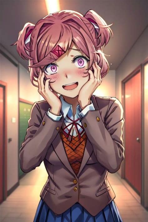 Natsuki Insane Ddlc Club De Lectura Novela Visual Dibujos De Chicas