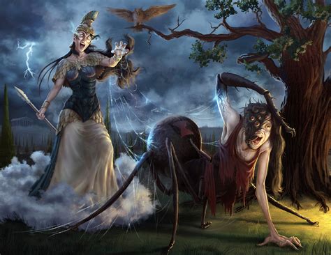 Arachne And Athena In Art