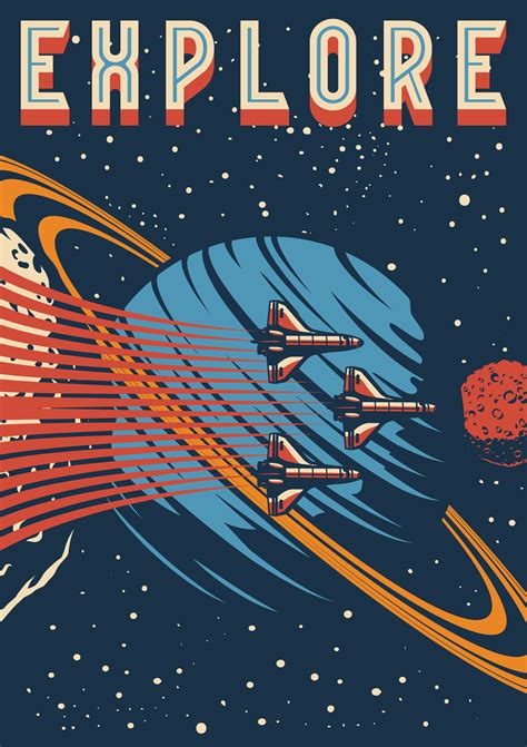 Vintage Astronomy Poster Minimalist Poster Store