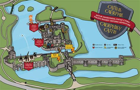 Caerphilly Castle Attraction Map Castle Castles In Wales Caerphilly