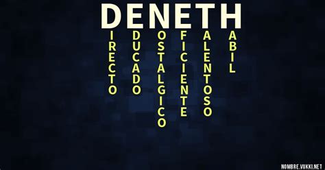Qué Significa Deneth