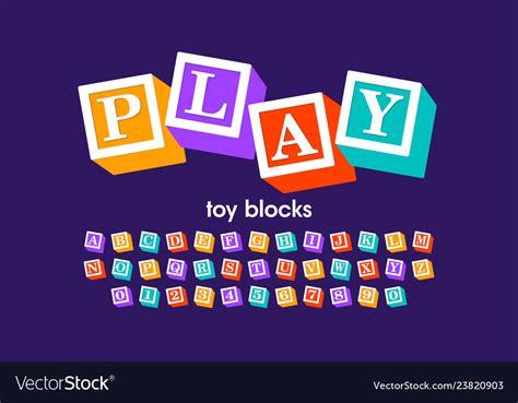 Toy Blocks Font At Van Flores Blog