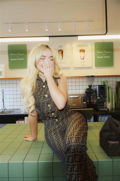 Sabrina Carpenter Photoshoot At Blank Street Coffee In London June 2024