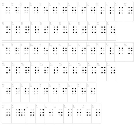 Sheets Braille Font Dingbats Various Fonts