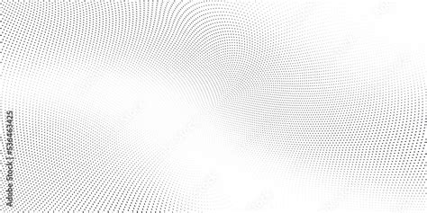 Light Gradient Halftone Dots Grunge Wide Background Stock Vector
