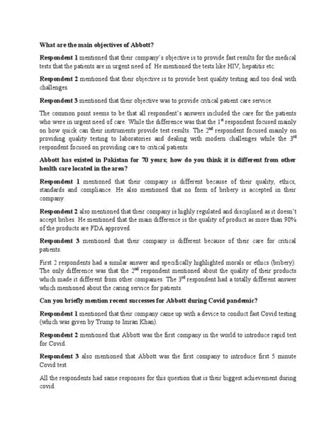 Abbott Interview Pdf Bribery Abbott Laboratories