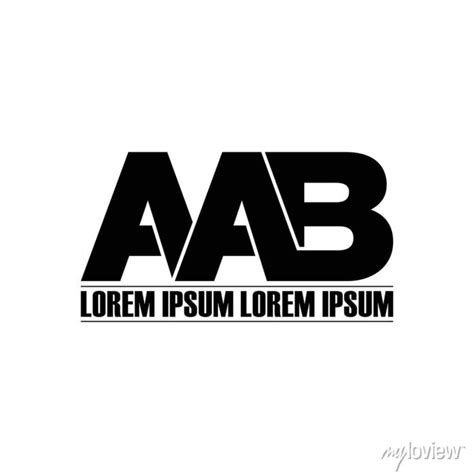 Aab Letter Monogram Logo Design Vector • Wall Stickers Corporate