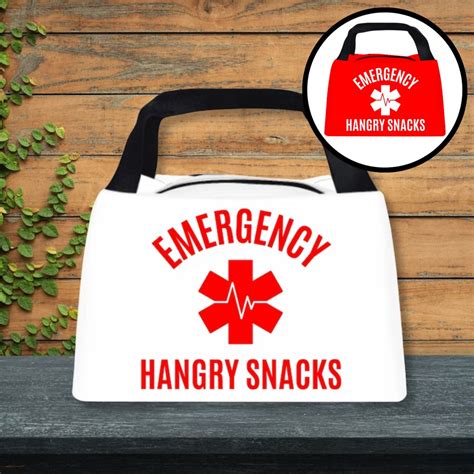 Emergency Hangry Snacks Insulated Lunch Bag Etsy