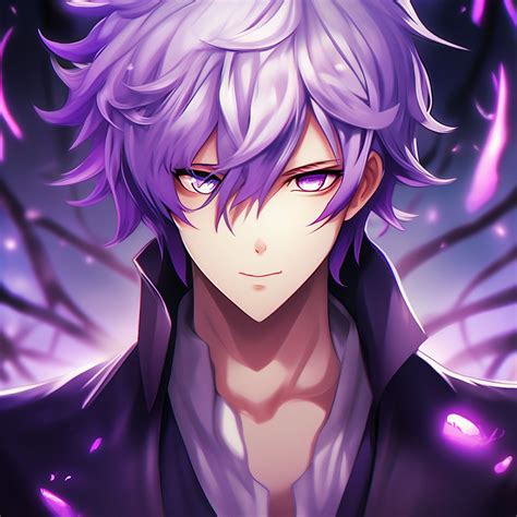 Anime Guy With Purple Eyes