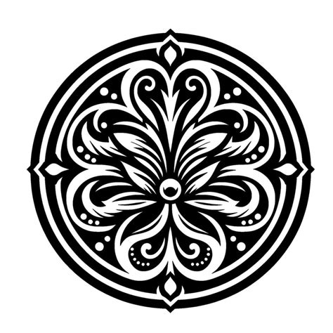Ornate Floral Mandala Black White 65399831 Vector Art At Vecteezy