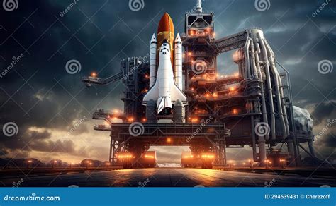 Launch Of A Space Rocket From A Launcher Stock Image Image Of Space
