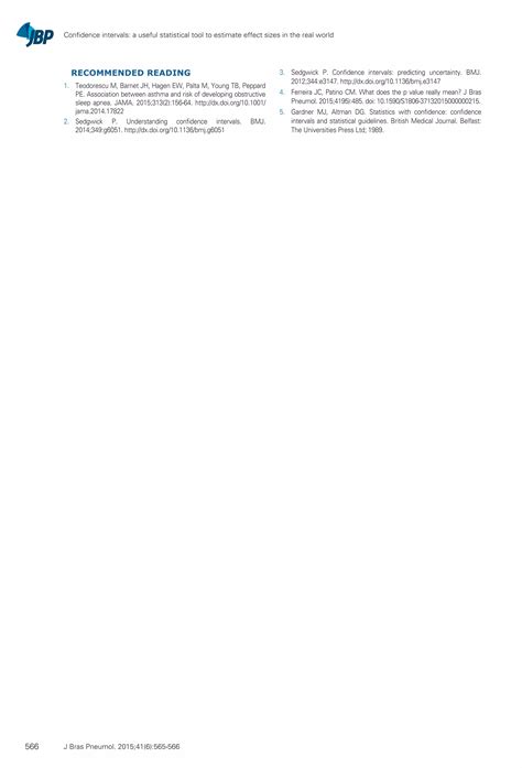 confidence intervals a useful statistical tool to estimate effect