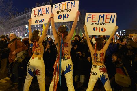 French Feminist Groups Protest Macrons Defense Of Gérard Depardieu