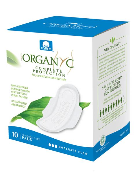 Organyc 100 Certified Organic Cotton Menstrual Period Sanitary Pads
