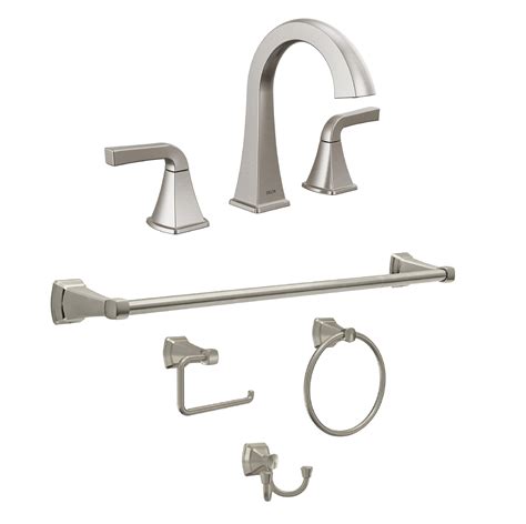 Shop Delta Knoxville Brushed Nickel Widespread 2 Handle Bathroom Sink