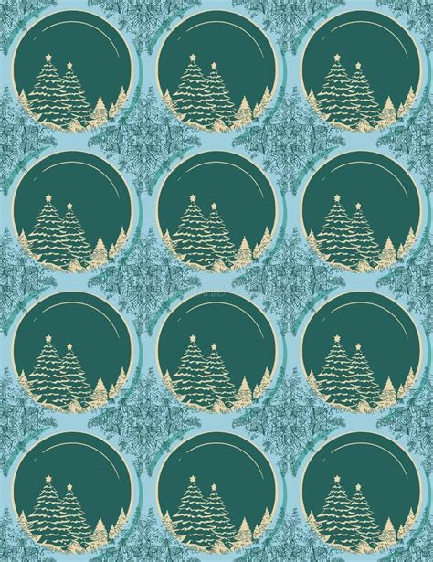 Seamless Christmas Tree Pattern Festive Colors Vector Stock Illustration Illustration Of