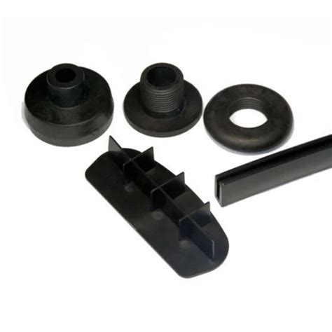 Plastic Molded Parts Plastic Material Different Shapes Black Color