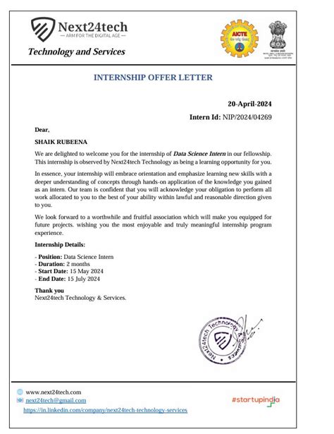Shaik Rubeena On Linkedin Next24tech Datascienceintern