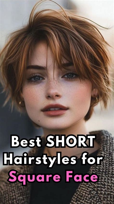 Best Short Hairstyles For Square Face Shap Square Face Hairstyles