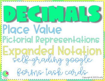 Decimals Place Value Expanded Notation DIGITAL Task Cards In Google Forms