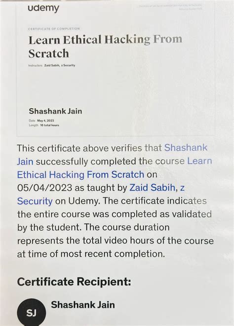 Completed The Course On Udemy About Ethical Hacking I Got An Exposure