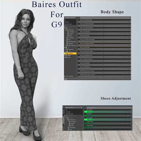 Dforce Baires Outfit For G9 Female And G8 Female Daz Content By Suli