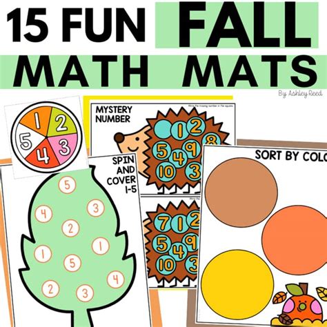 On Sale Preschool Pre K Fall Math Activity Mats For Counting Patterns Numbers