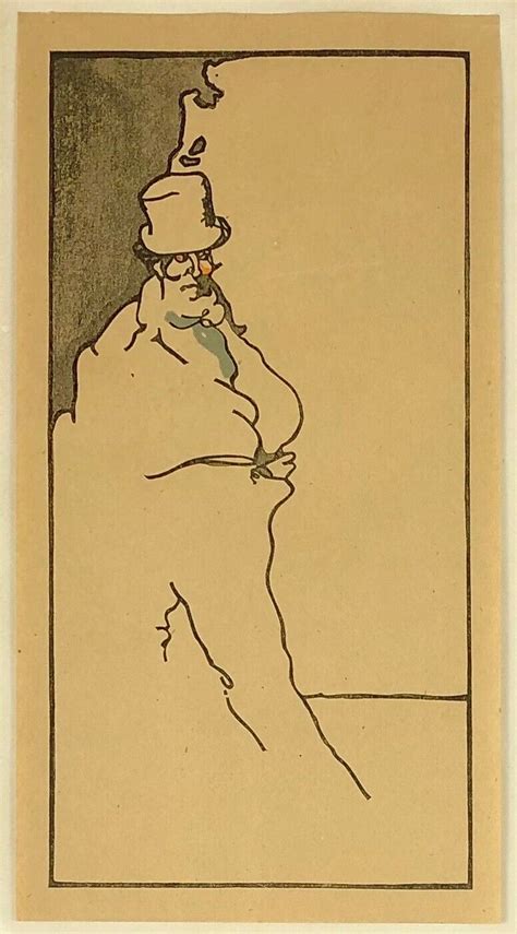 Edward Gordon Craig Henry Irving As Dubosc Woodcut Engraving Print