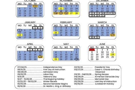 Lausd 2025 26 Calendar Template Printable Free Templates