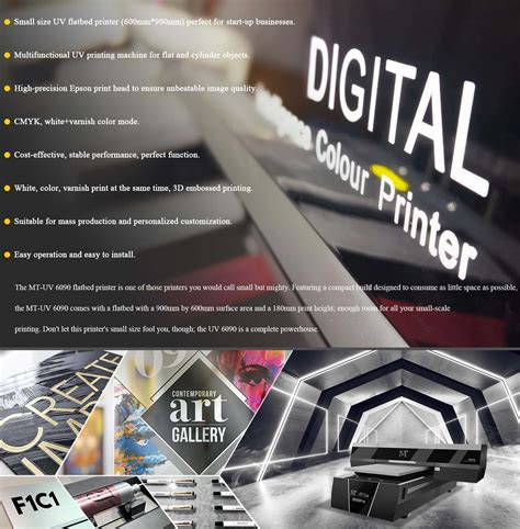 Best Seller Flatbed Uv Printer 6090 Mtutech Uv Printer Supplier