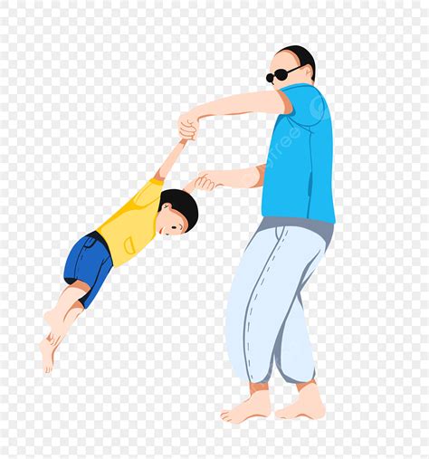 أب وابنه يلعبان الآب الحب الأبوي ابن Png صورة للتحميل مجانا