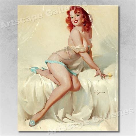 Elvgren Fascination 1952 Vintage Style Pin Up Girl Etsy
