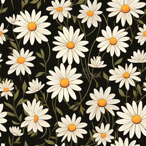 Delicate Daisy Dance Seamless Beauty Stock Illustration Illustration