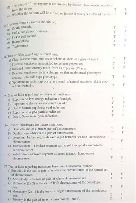 Solved D The Gender Of The Progeny Is Determined By The Sex