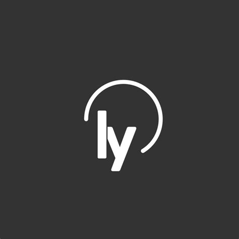 Ly Initial Logo With Rounded Circle 27521846 Vector Art At Vecteezy