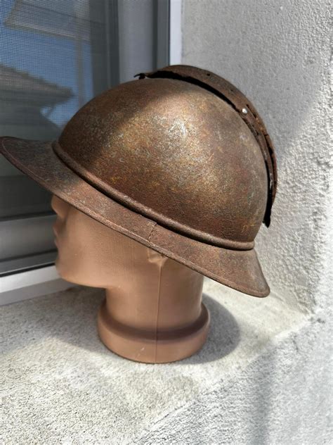 Vintage Military Helmet French Army Firefighter Soldier Equipment Very